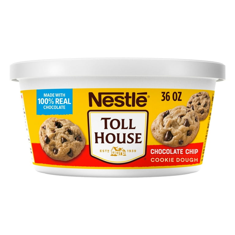 Nestle Toll House Chocolate Chip Cookie Dough, Makes 36 Cookies for Ho ...