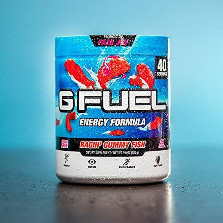 G Fuel Elite Energy and Endurance Powder Tub, Ragin' Gummy Fish ...