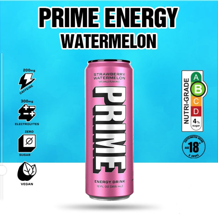 Prime Energy Drink Watermelon Strawberry 330ml – Snacks jo