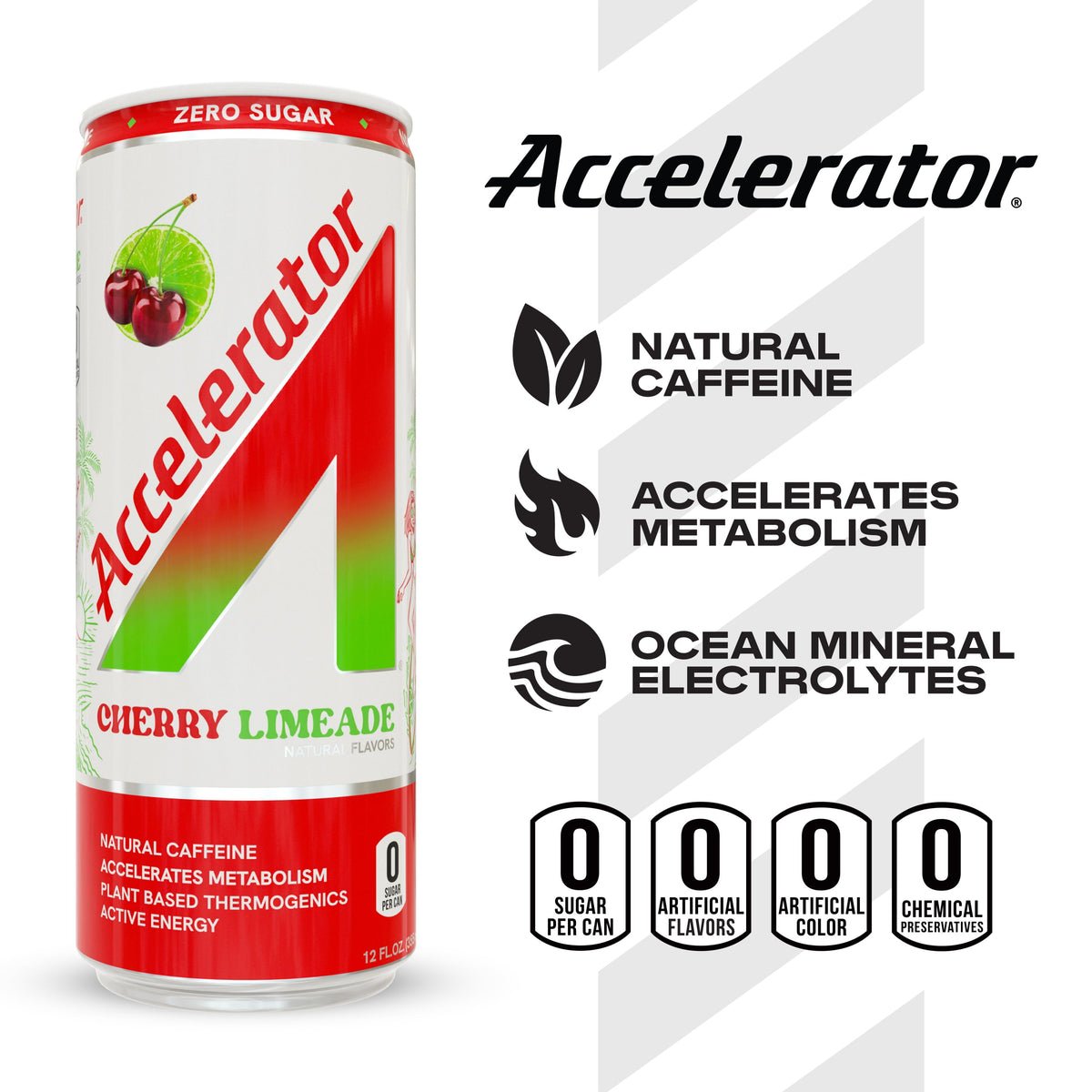 A SHOC Accelerator Cherry Limeade Energy Drink, 12 fl oz can – Snacks jo